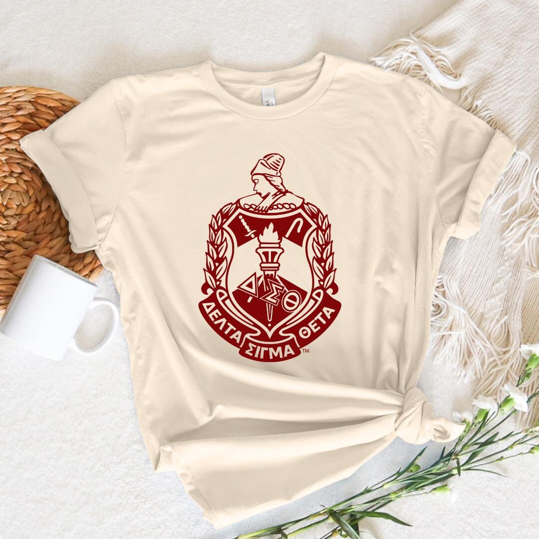 Delta Sigma Theta Shield T-shirt: Crimson and Cream UNISEX Apparel - Etsy