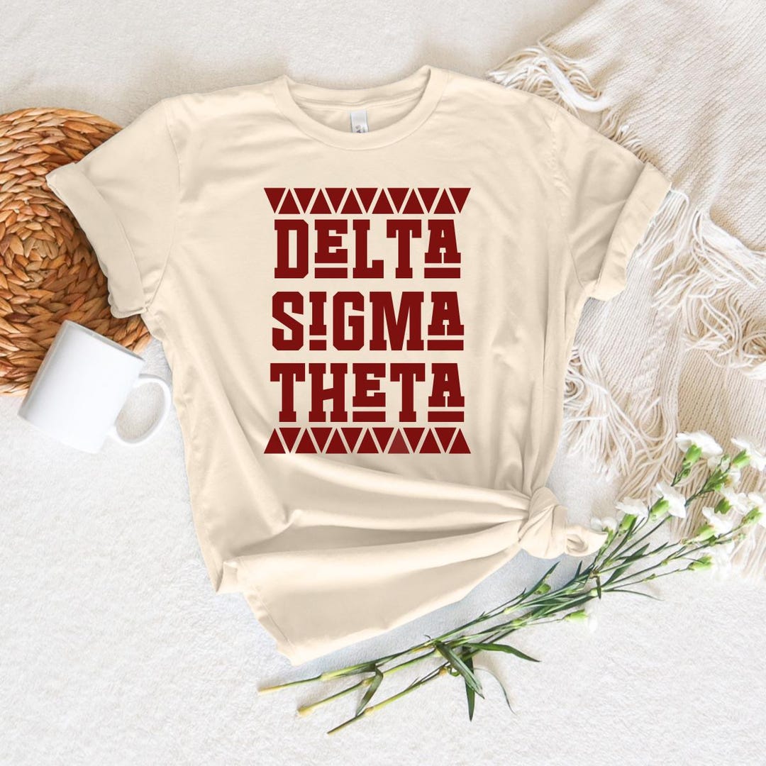 Delta Sigma Theta T-shirt: Retro 90s Inspired Crimson and Cream - Etsy