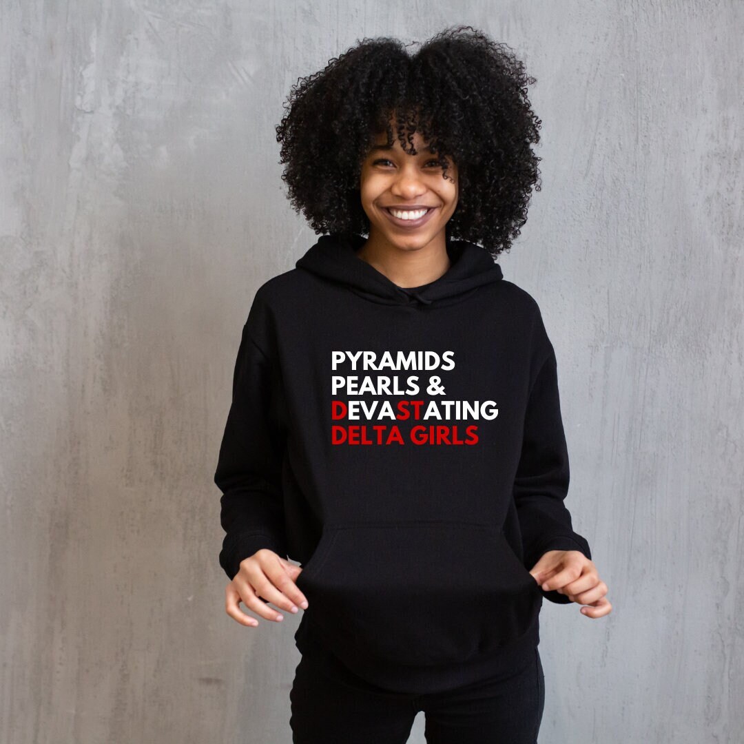 Delta Hoodie Delta Sigma Theta Pyramids Pearls and Educated - Etsy
