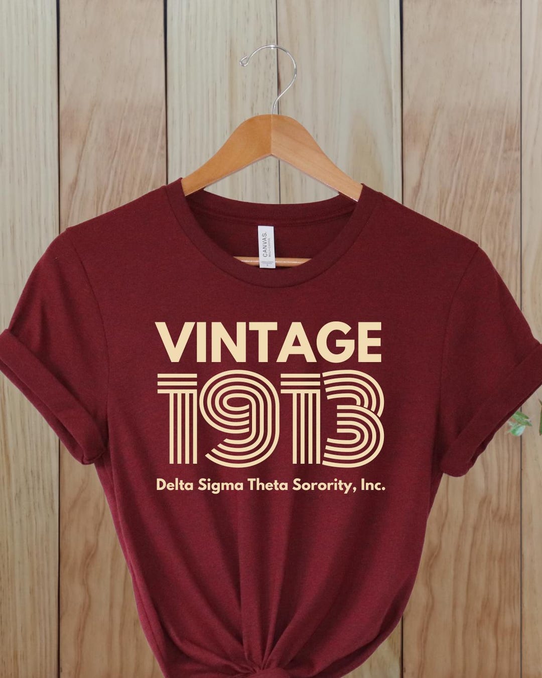 Vintage 1913 Delta Sigma Theta Sorority T-shirt: Crimson Unisex Apparel ...
