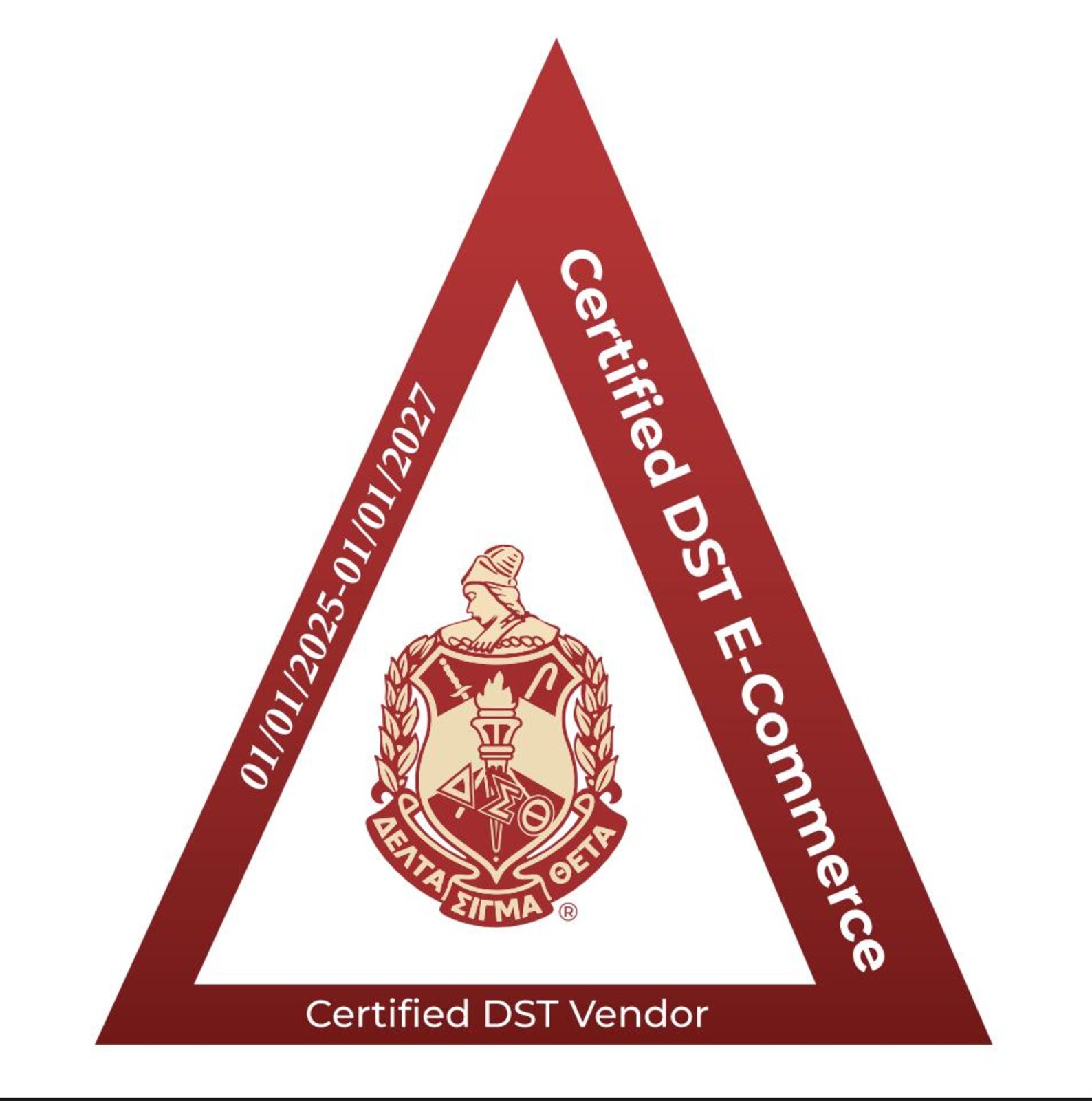 Delta Sigma Theta Shield T-shirt: Crimson and Cream UNISEX Apparel - Etsy