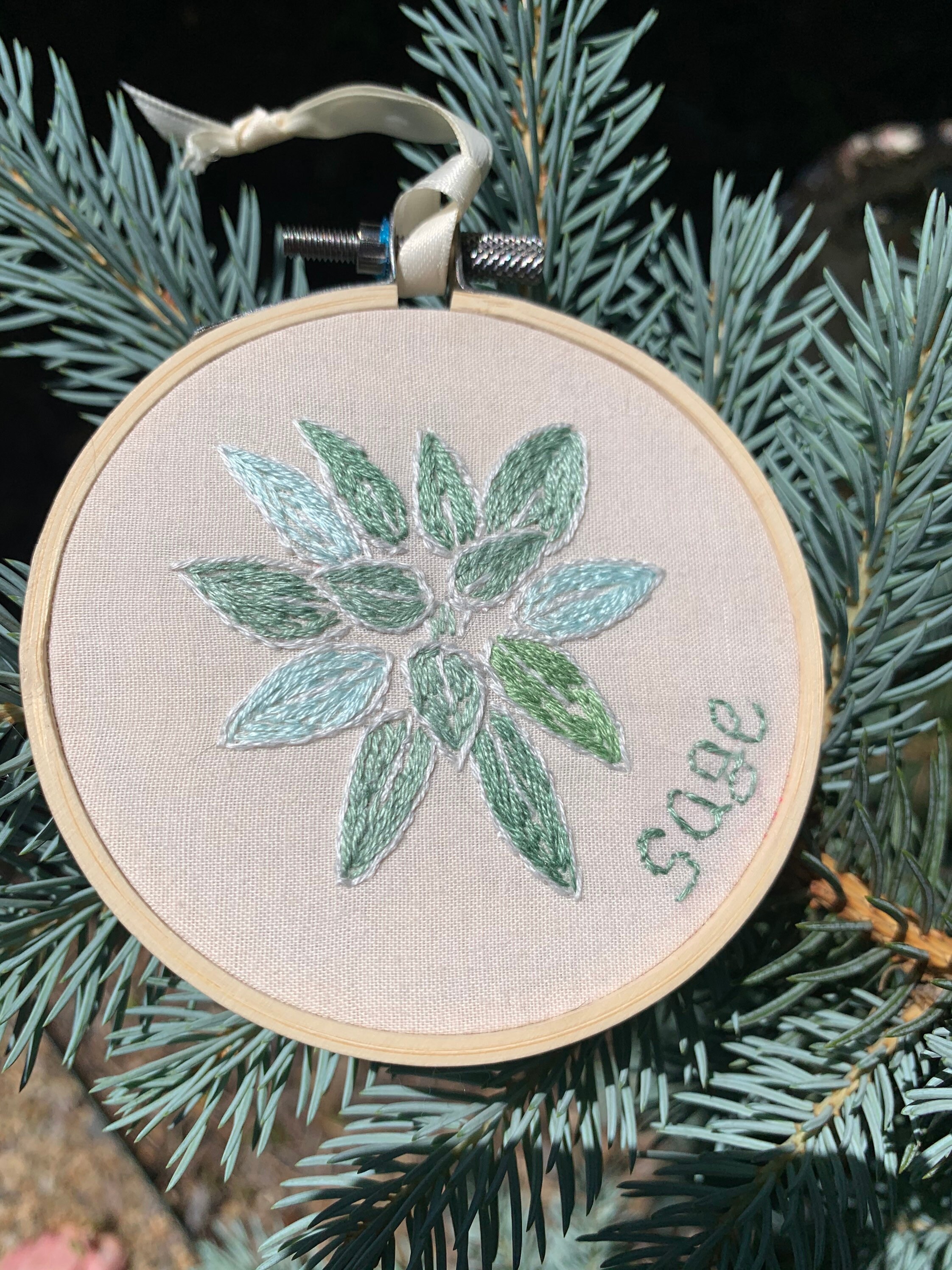 Sage Mini Embroidery - Etsy