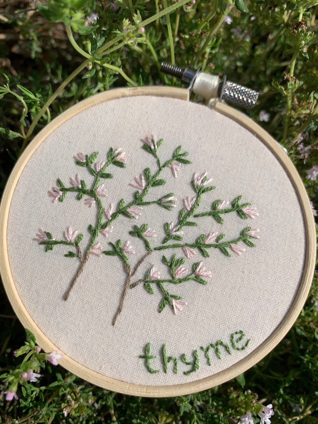 Thyme Mini Embroidery - Etsy