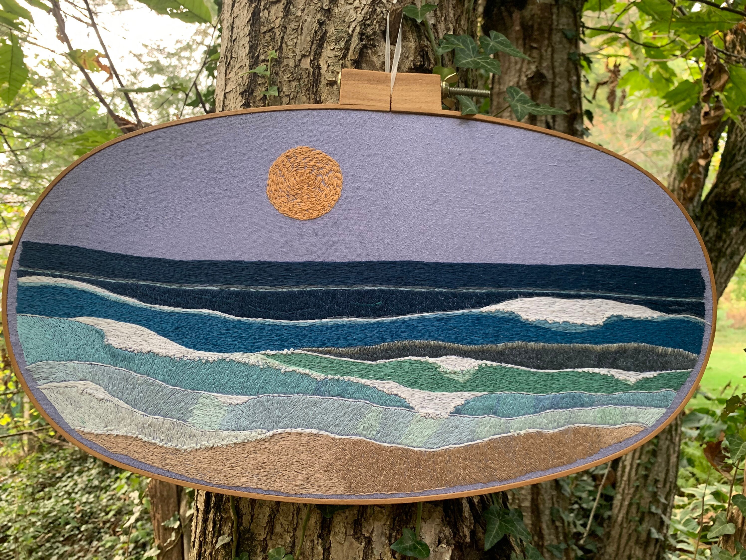 Colors of the Sea Large Embroidery - Etsy
