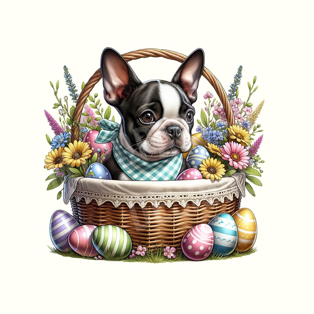 Easter Boston Terrier PNG, Dog Clipart (digital Download) - Etsy