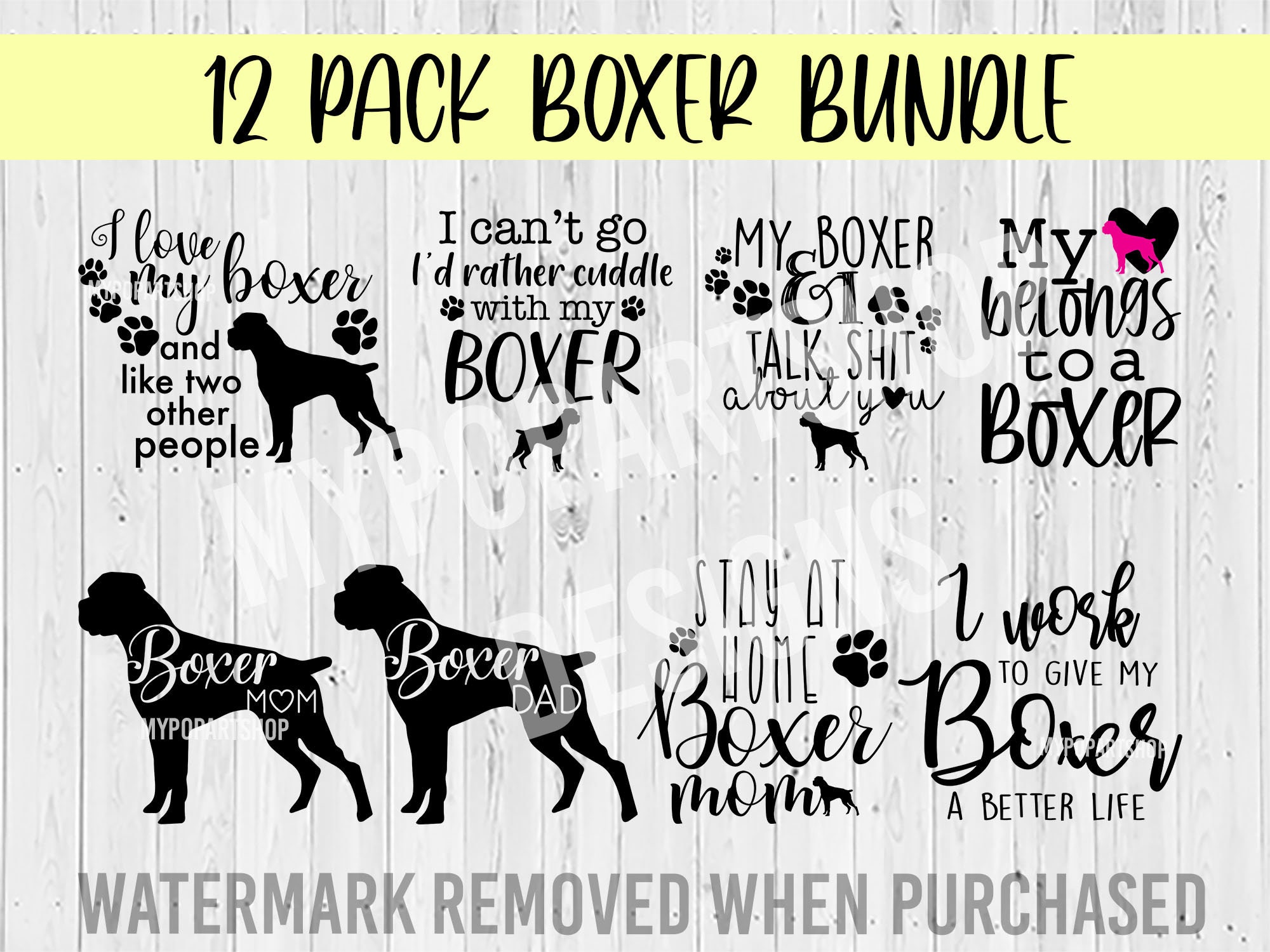 Boxer Bundle Svg Boxer SVG Boxer Mom Svg Boxer Mom PNG - Etsy