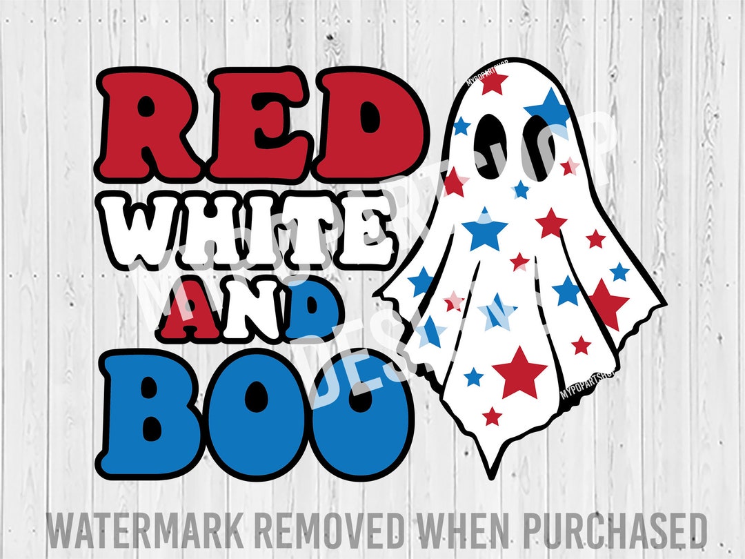 4th of July Ghost Png Red White and Blue Svg Spooky 4th of - Etsy