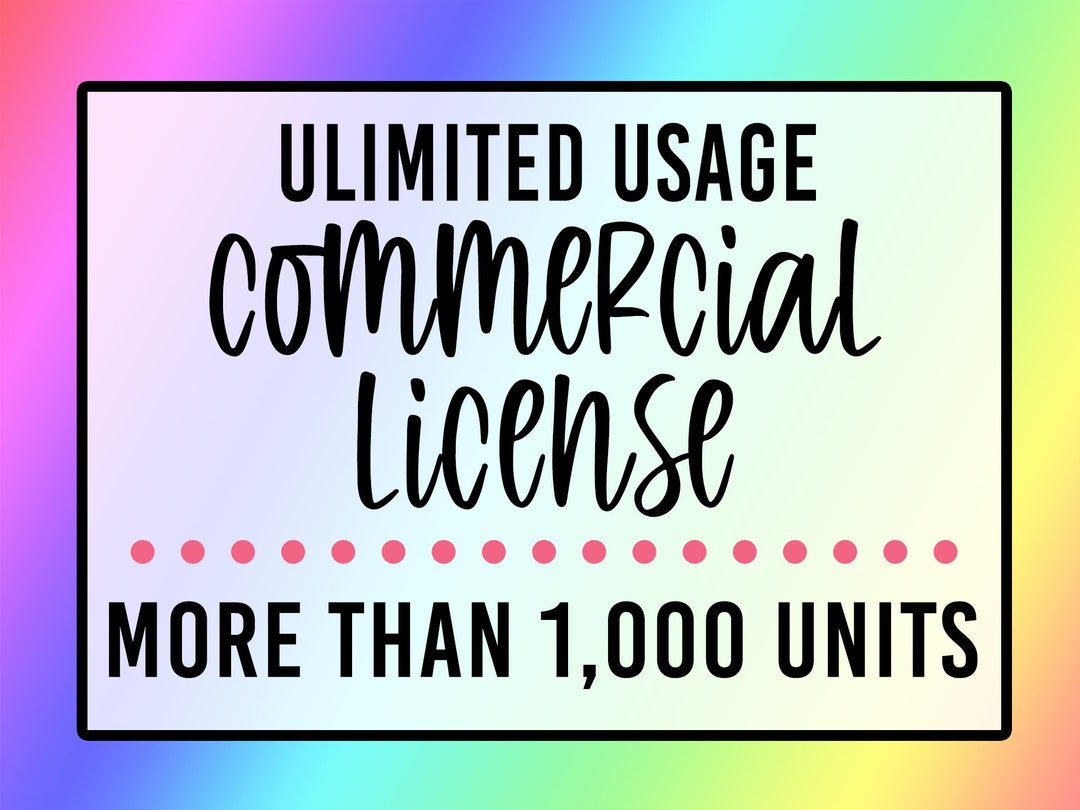 Unlimited Usage Commercial License for ALL Designs - Etsy