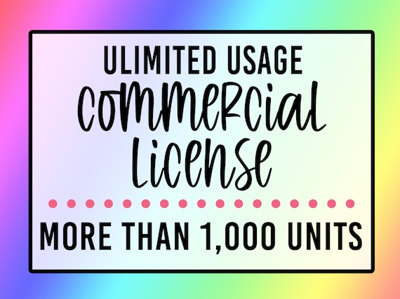 Unlimited Usage Commercial License for ALL Designs - Etsy