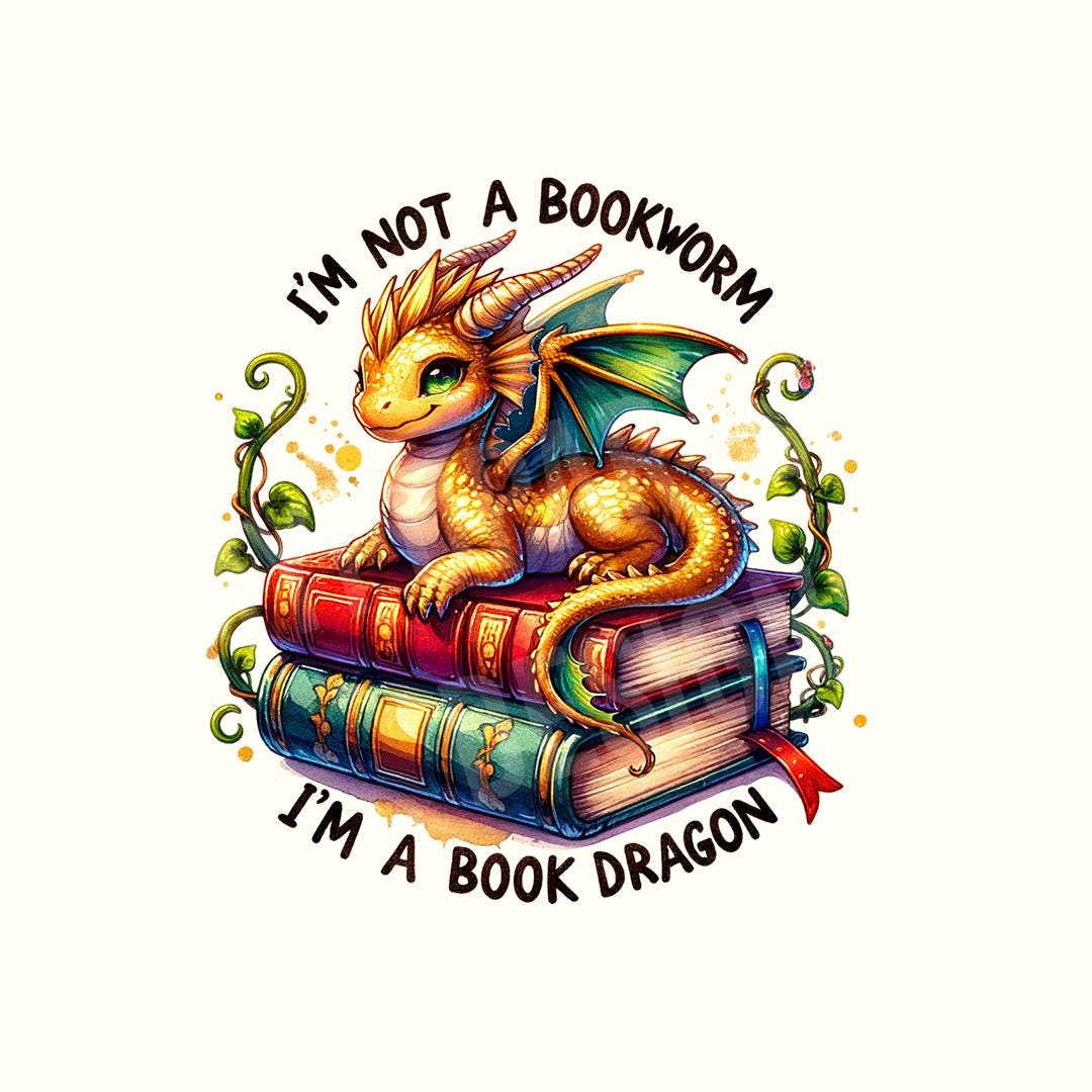 Book Dragon, Book Png, Fantasy Png, Digital Download, Book Shirt ...