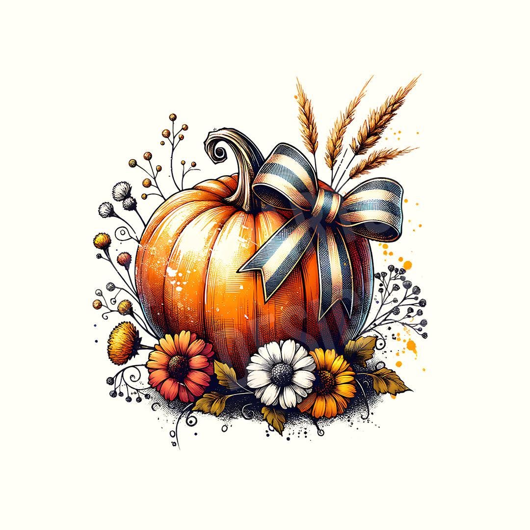 Pumpkin Png, Fall Png, Fall Clipart, Digital Download, Fall Sublimation ...