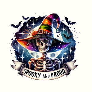 Witch Skeleton, Spooky Png File, Halloween Skeleton Png, Halloween ...