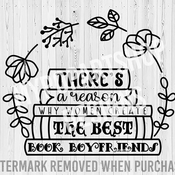 Book Boyfriend Svg - Etsy