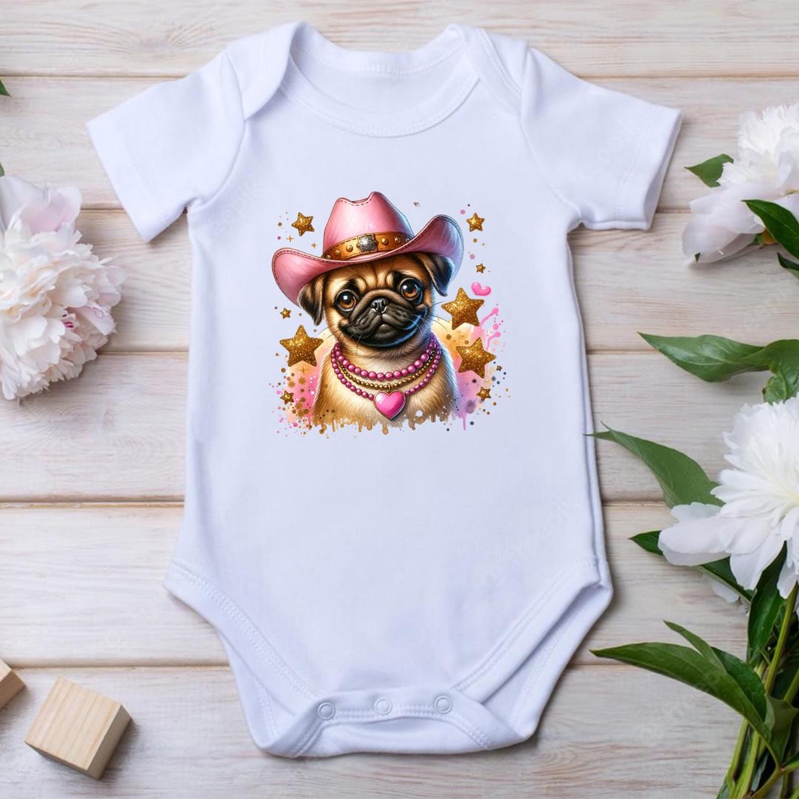 Pug Cowboy Hat Png, Cute Western Dog Digital Design, Funny Cowboy Dog ...