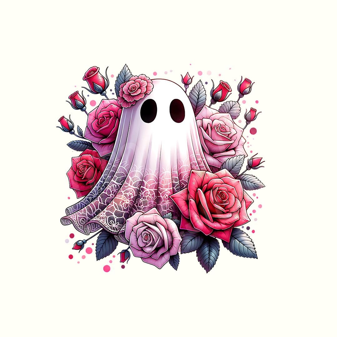Lace Ghost Red Roses Png Sublimation Design Digital Download, Gothic ...