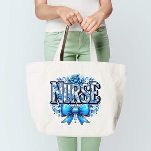 Blue Floral Nurse Varsity Png, Nursing Toile Coquette Bow Clip Art ...
