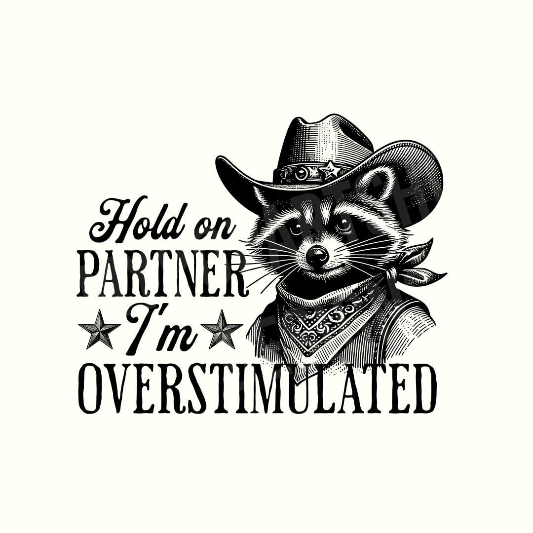Hold on Partner I'm Overstimulated Png, Funny Raccoon,raccoon,funny Png ...