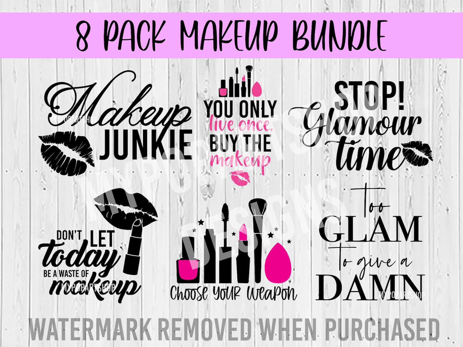 Makeup Svg Bundle Makeup Quotes SVG Bundle Beauty SVG Glam - Etsy