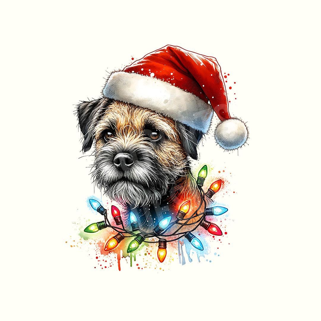 Christmas Png, Border Terrier Shirt, Border Terrier, Terrier, Digital ...