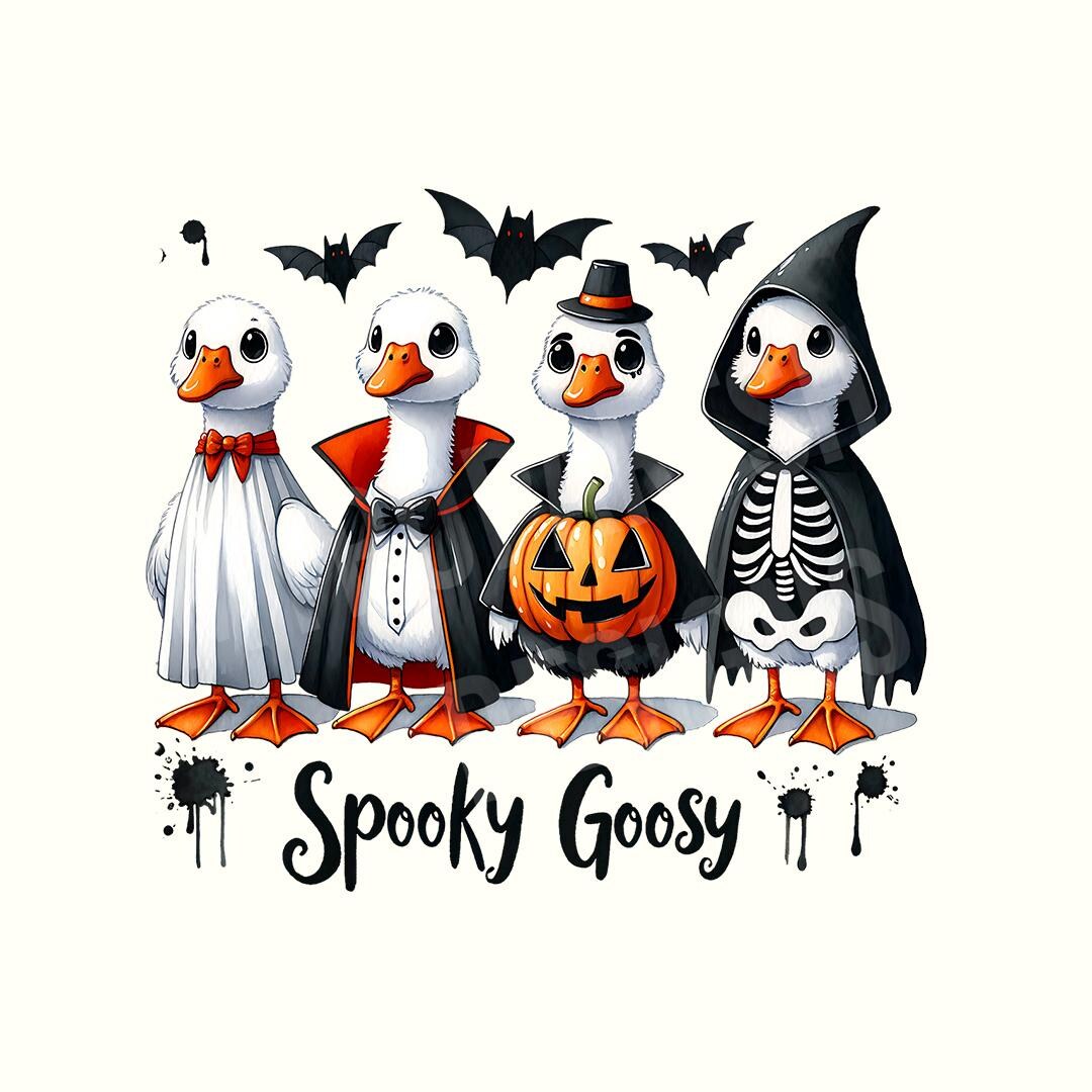 Spooky Goose PNG, Funny Halloween Goose Png, Goose in Halloween ...