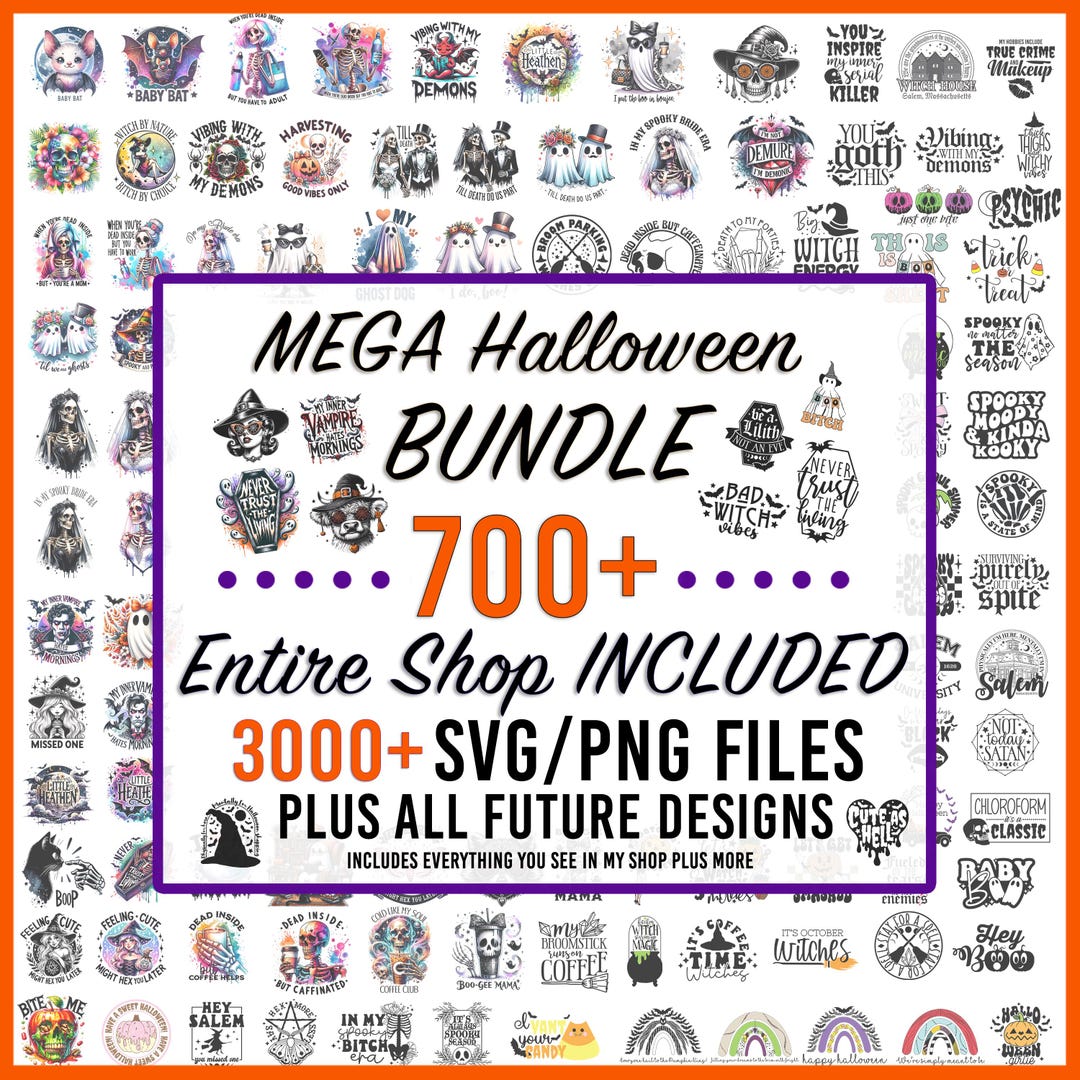 Halloween Bundle Svg, 700+ Halloween Svg, Png & 1,800+ Entire Shop SVG ...