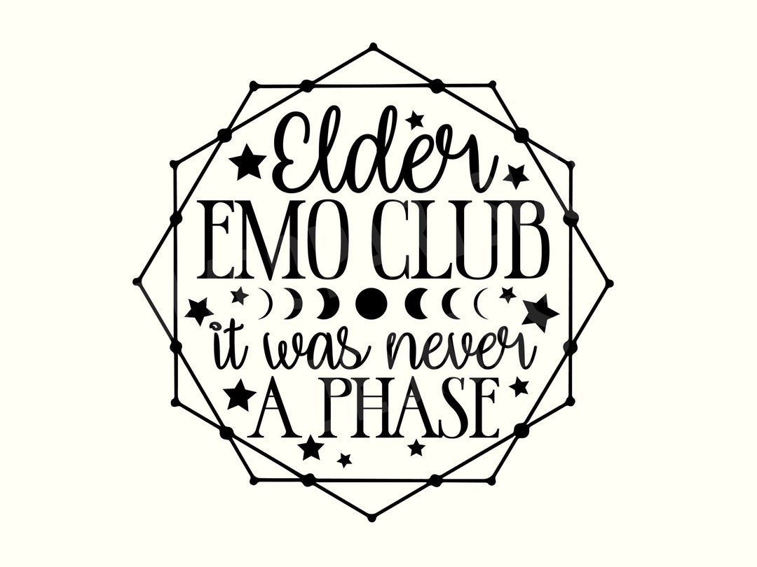 Emo Svg, Elder Emo Svg, Elder Emo Club, It Was Never a Phase ...