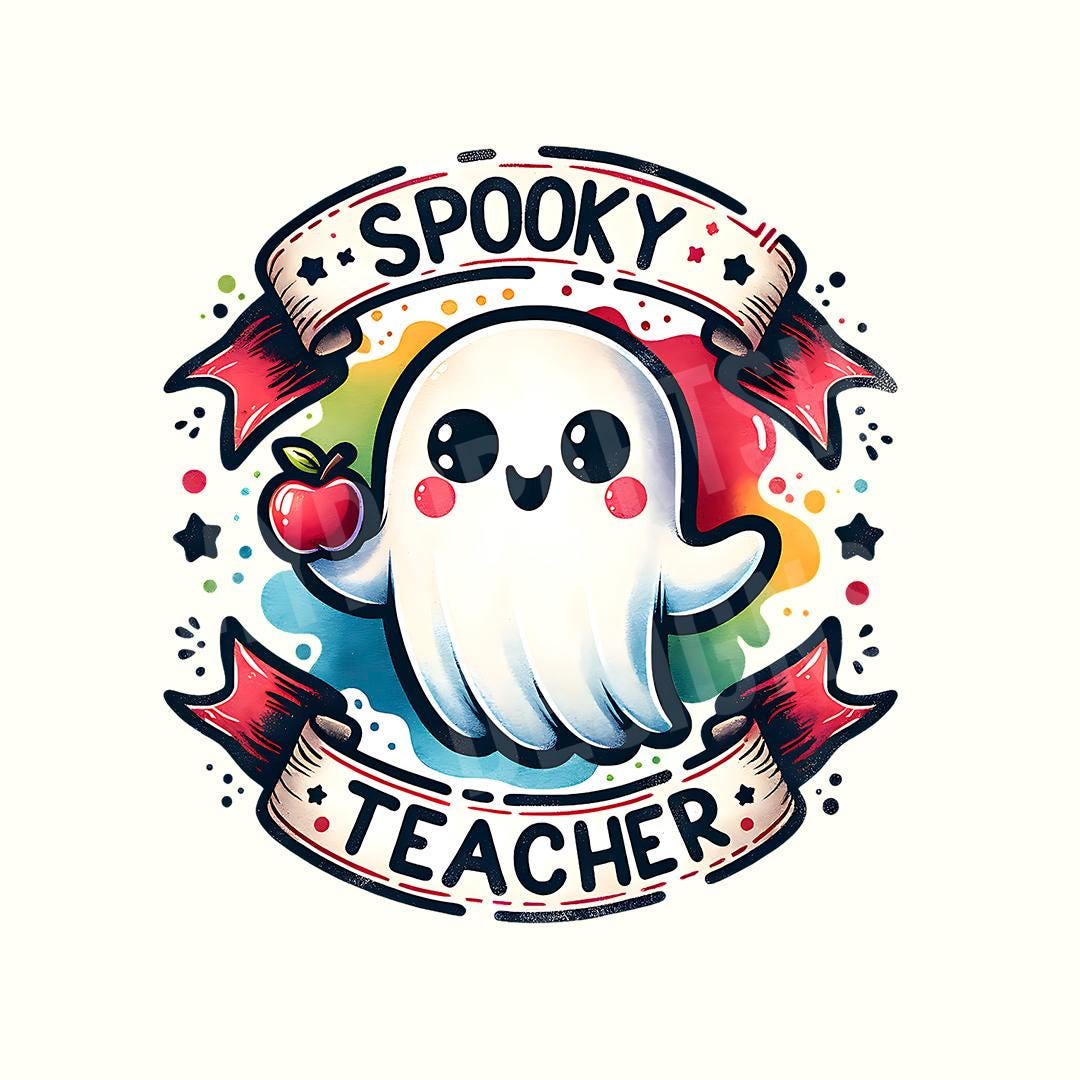 Spooky Teacher Png, Teacher Halloween, Teacher Png,ghost Png,halloween ...