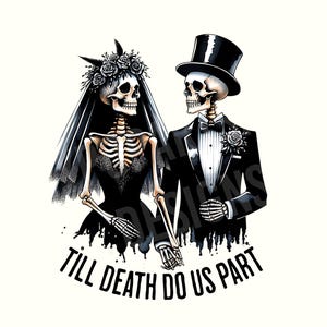 Skeleton Bride, Skeleton Bride and Groom, Halloween Bride, Halloween ...