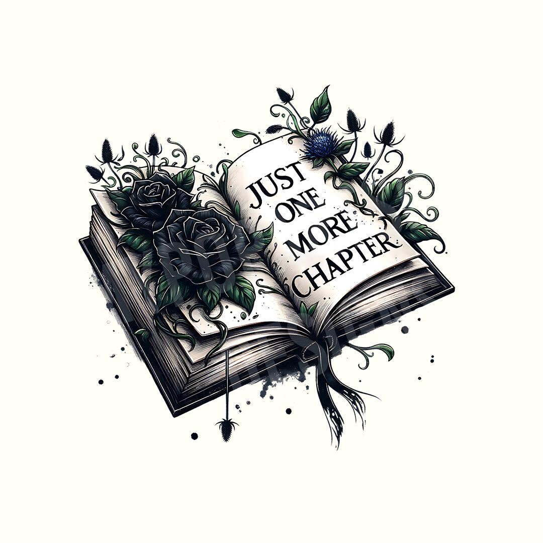 Just One More Chapter, Book Png, Dark Romance,romantasy,digital ...