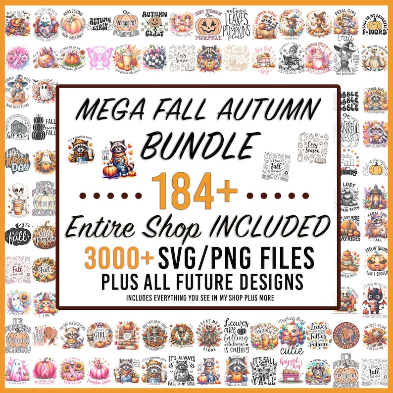 184+ Fall Bundle Png, 3,000+ Entire Shop Bundle, Autumn Bundle Png ...