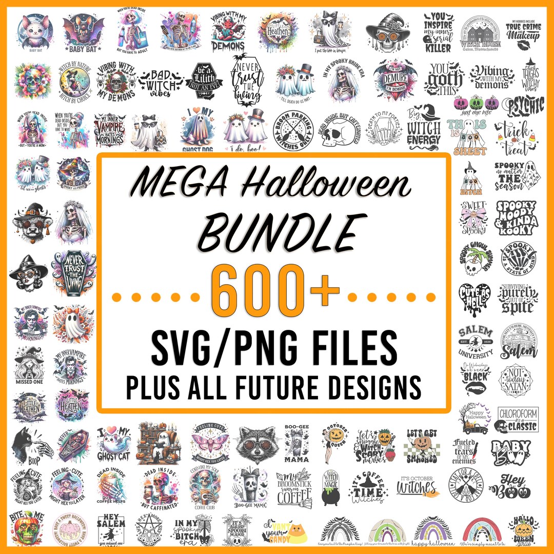 Halloween Bundle Svg (600+ Png/svgs All Future Halloween Files ...