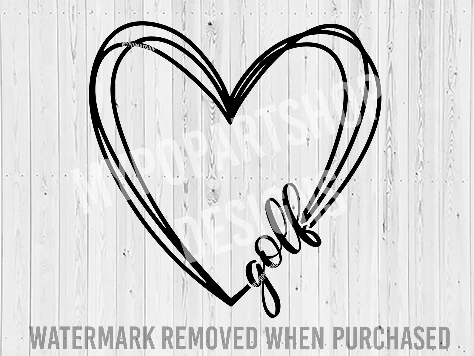 Golf Heart Sports Heart Svg Golf Svg Golf Png Cute Golf - Etsy