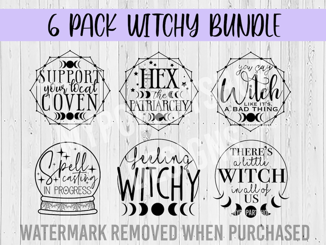 Witch Svg Bundle, Halloween Svg Bundle, Witchy Svg Bundle, Witchy Quote ...
