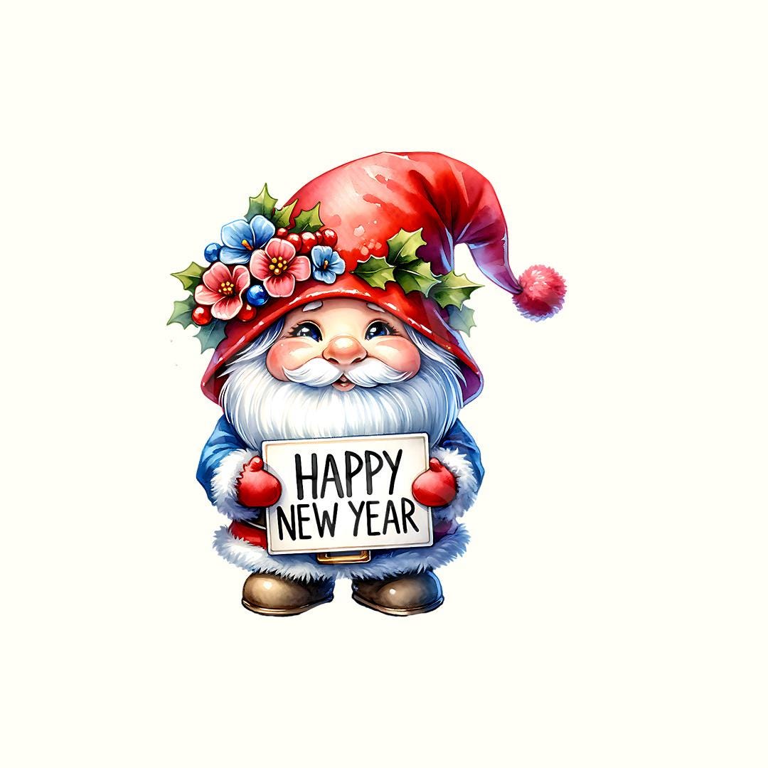 Happy New Year Gnomes Clipart, Happy New Year, Gnome Png Graphics ...
