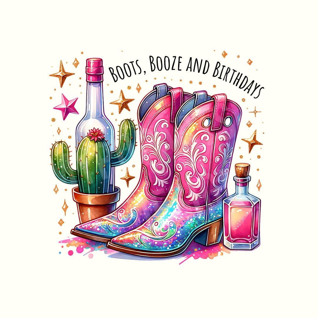 Nashville Birthday PNG, Cowgirl Birthday Party Squad, Nash Bash, Boots ...