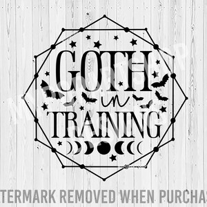 Goth in Training Goth Baby Svg Baby Goth Spooky Baby Goth - Etsy