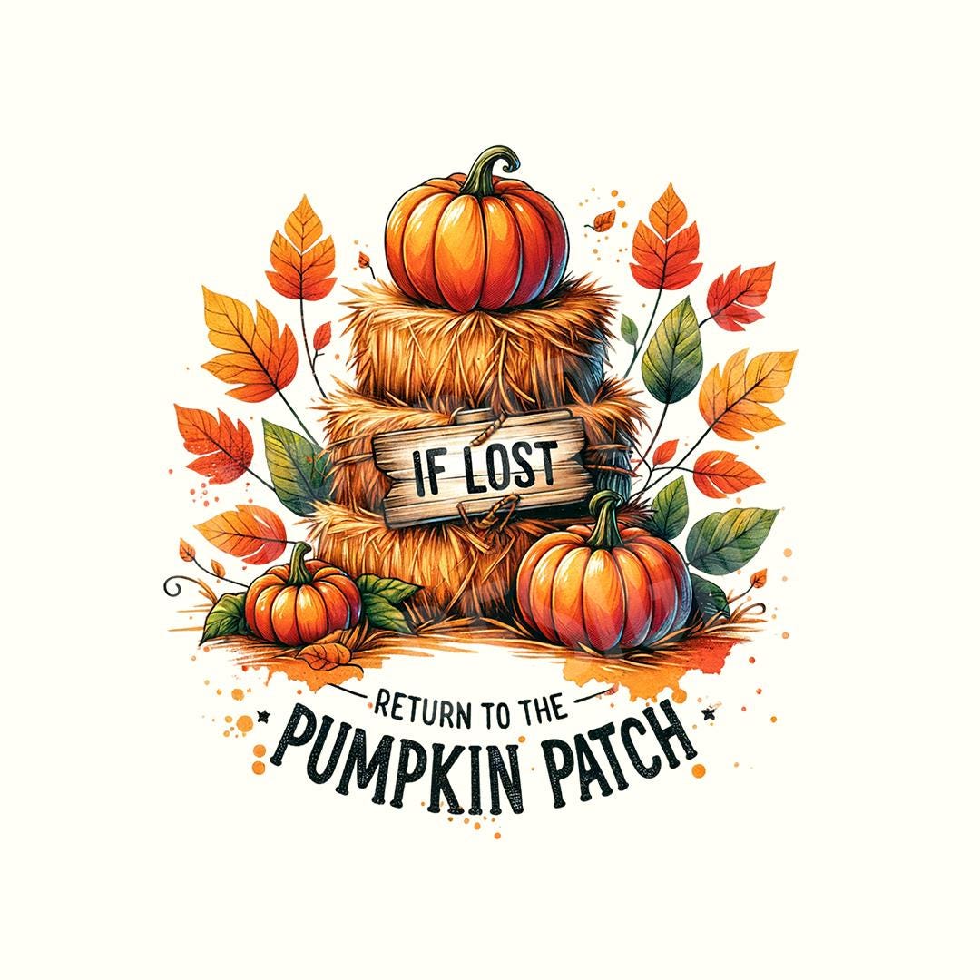 Pumpkin Png, Fall Png, Fall Clipart, Digital Download, Fall Sublimation ...