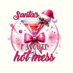 Santa's Hot Mess Png Christmas Party Png Funny Christmas Santas ...