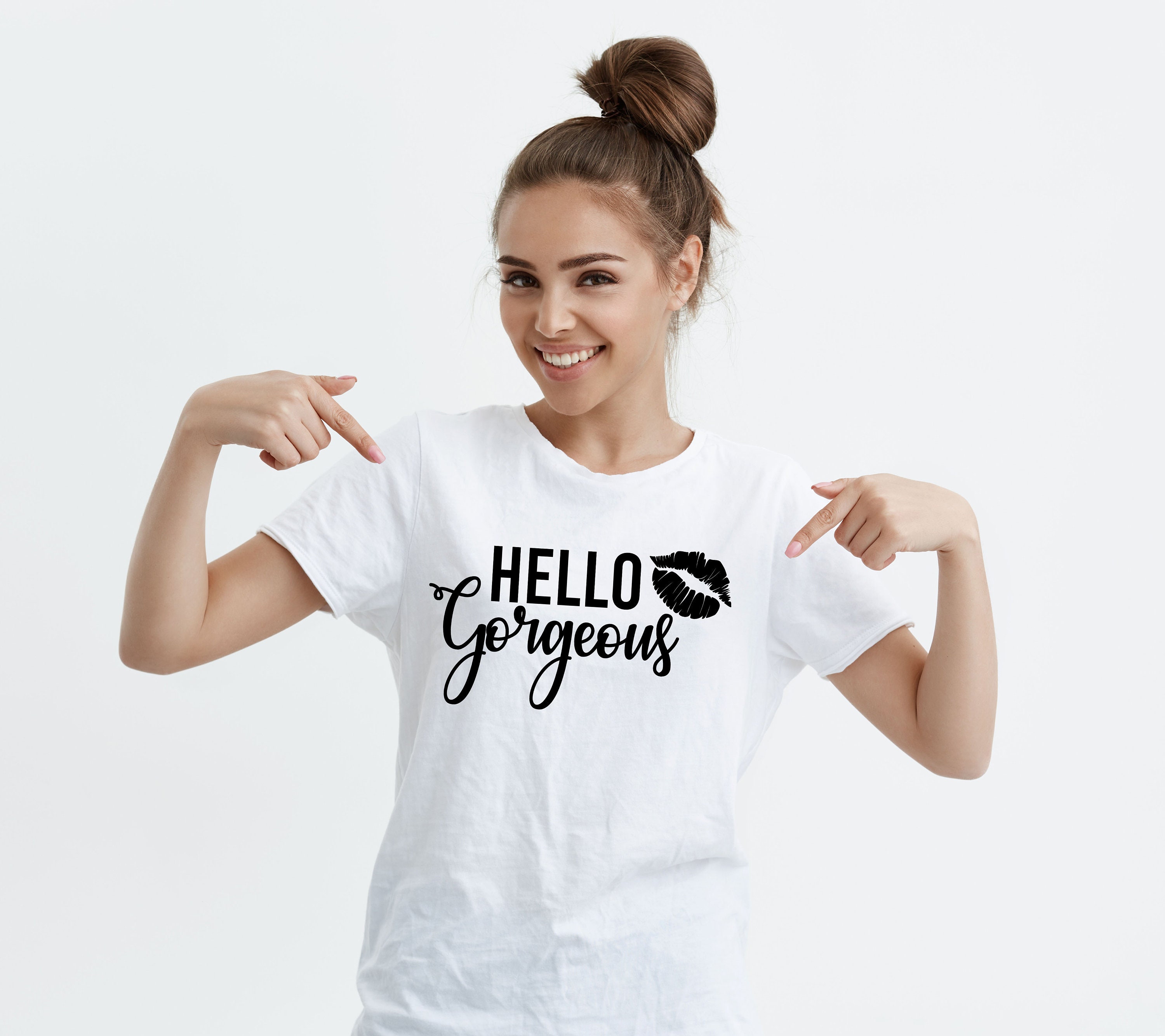 Hello Gorgeous SVG Cut File Instant Download Lips SVG | Etsy