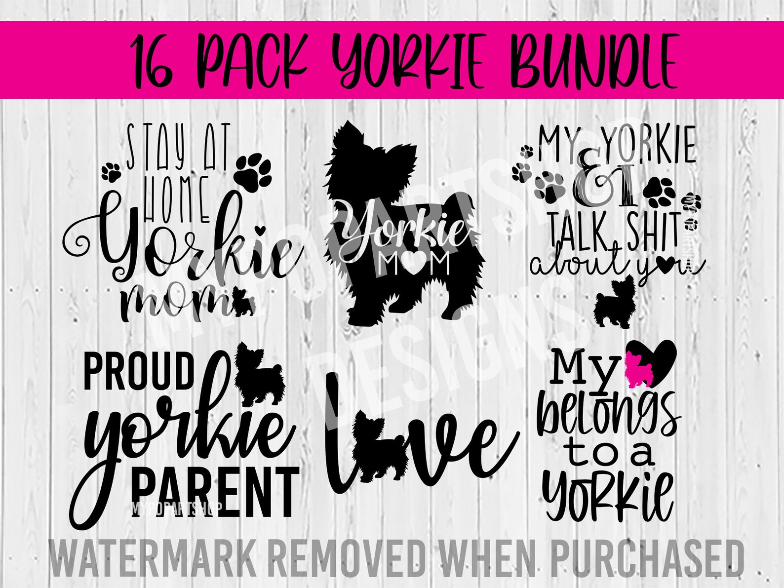 Yorkie Svg Bundle, Dog Svg Bundle, Yorkie Mom SVG, Yorkie Svg, Yorkie ...