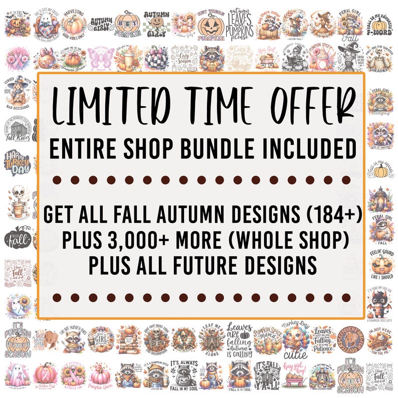 184+ Fall Bundle Png, 3,000+ Entire Shop Bundle, Autumn Bundle Png ...