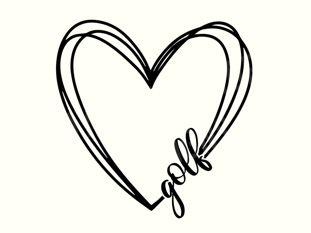 Golf Heart, Sports Heart Svg, Golf Svg, Golf Png, Cute Golf Svg, Golf ...