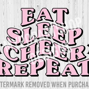 Eat Sleep Cheer Repeat Svg Cheer Svg Cheer Png Cheerleading - Etsy