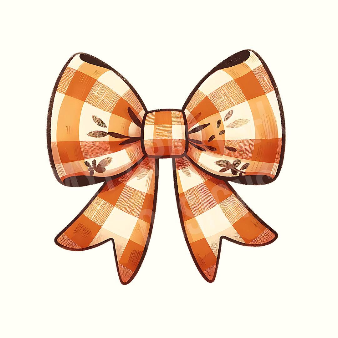 Coquette Fall Bow Clipart, Fall Png, Fall Clipart, Digital Download ...