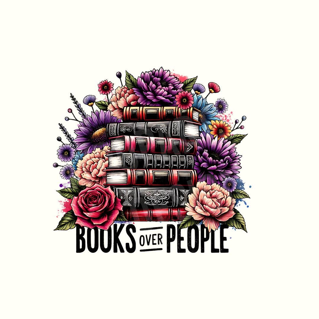 I Like Books More Than People PNG, Book Png, Reading Png, Digital ...