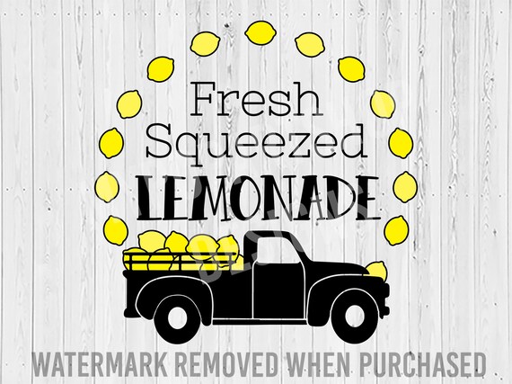 Fresh Squeezed Lemonade SVG Cut File Lemonade Sign Lemonade | Etsy
