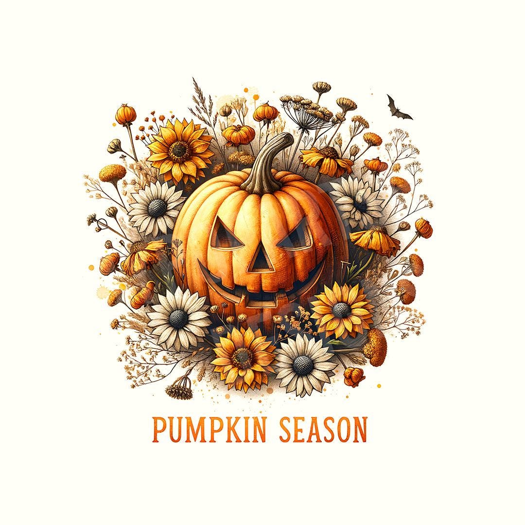 Pumpkin Season Png, Pumpkin Png, Fall Png, Fall Clipart, Digital ...