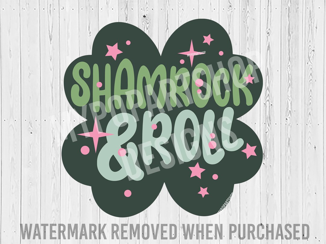 Shamrock and Roll Svg, St Patricks Day Retro Svg, St Patricks Day Svg ...