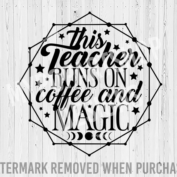 Teacher Coffee Svg - Etsy