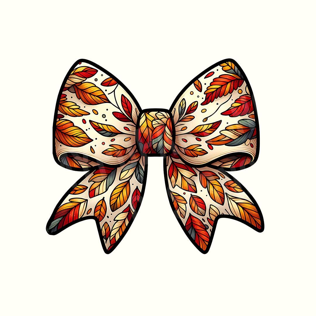 Coquette Fall Bow Clipart, Fall Png, Fall Clipart, Digital Download ...
